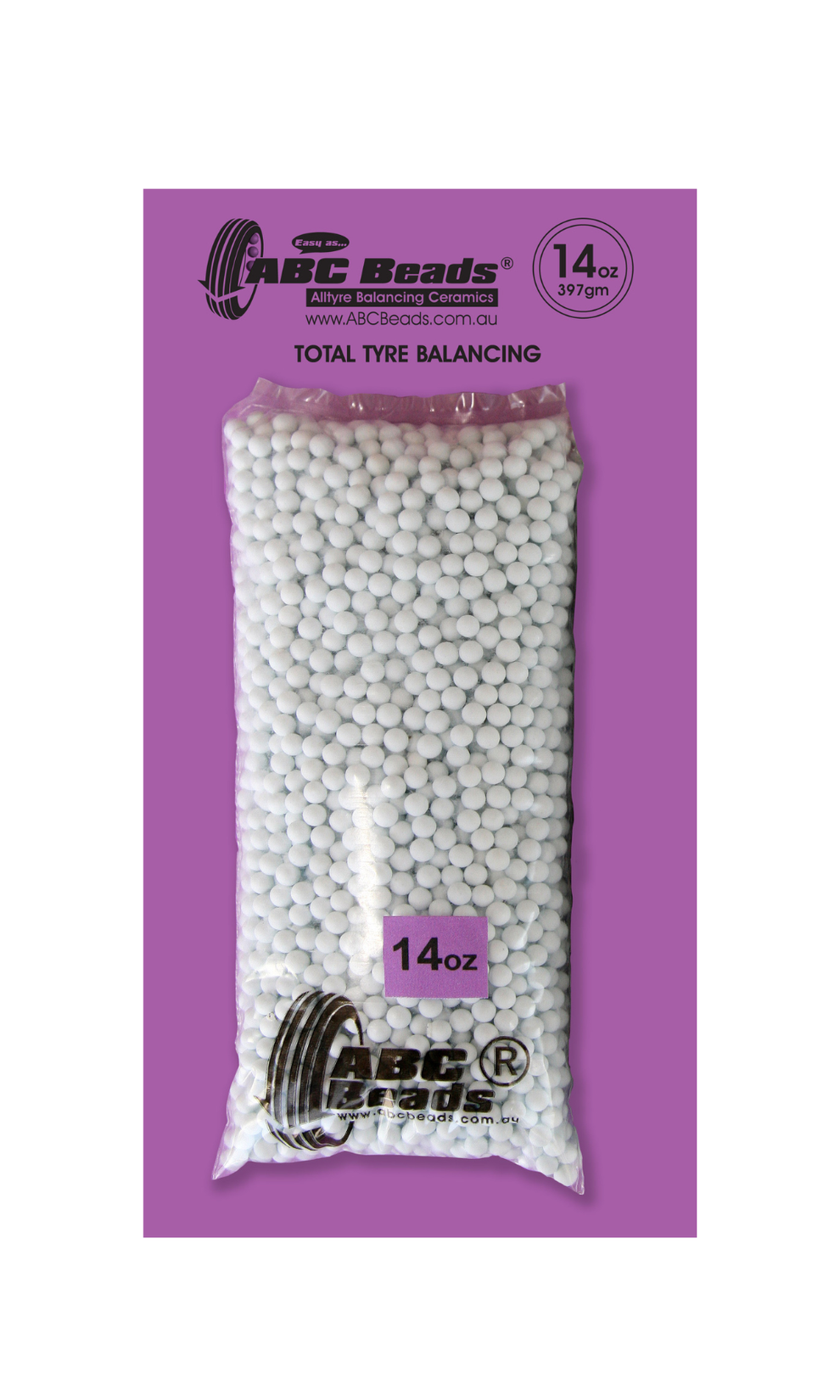 14oz (397gm) BAG of 4mm dia. PREMIUM ABC TYRE BALANCING BEADS – ABC Beads